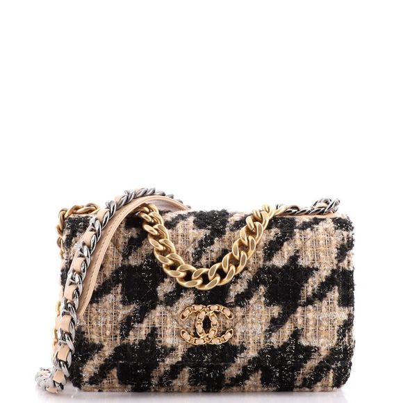 CHANEL | Bags | Chanel 9 Wallet On Chain Quilted Tweed Black Neutral ...